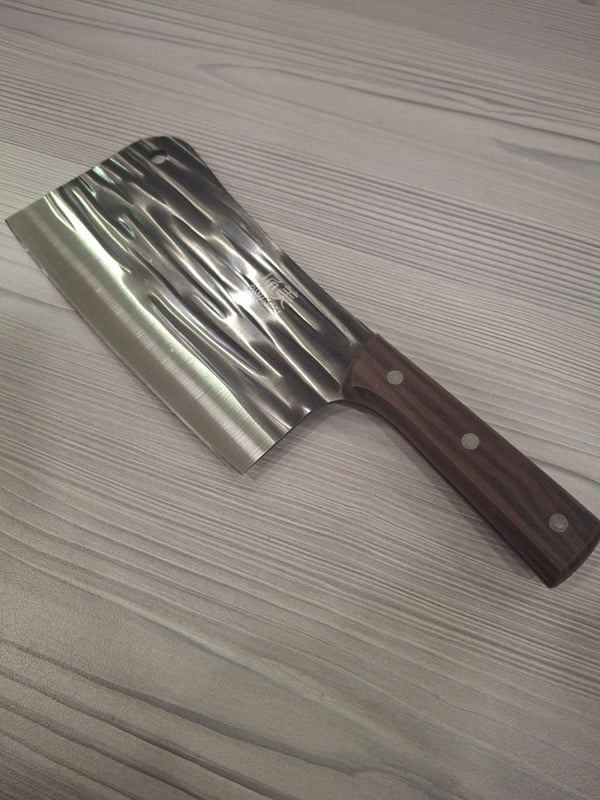 chopping cleaver heavy wood handle 17x10cm
